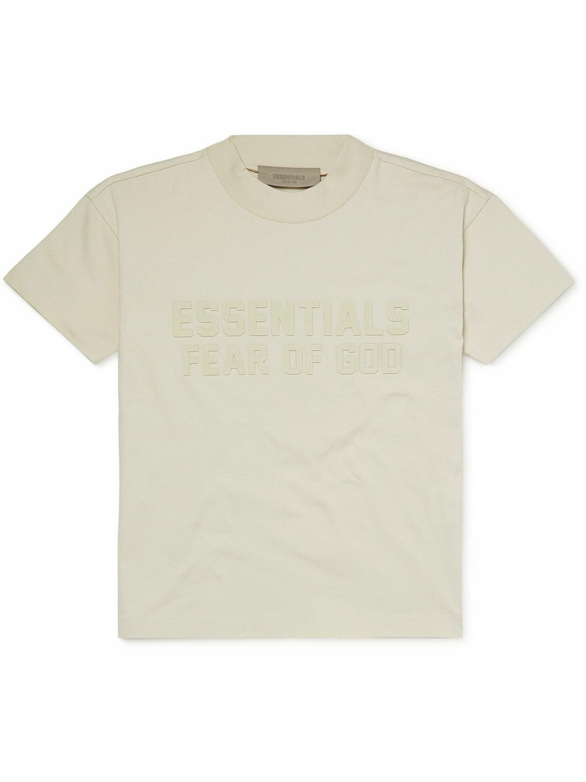 Fear of God Essentials Kids - Logo-Flocked Cotton-Jersey T-Shirt ...