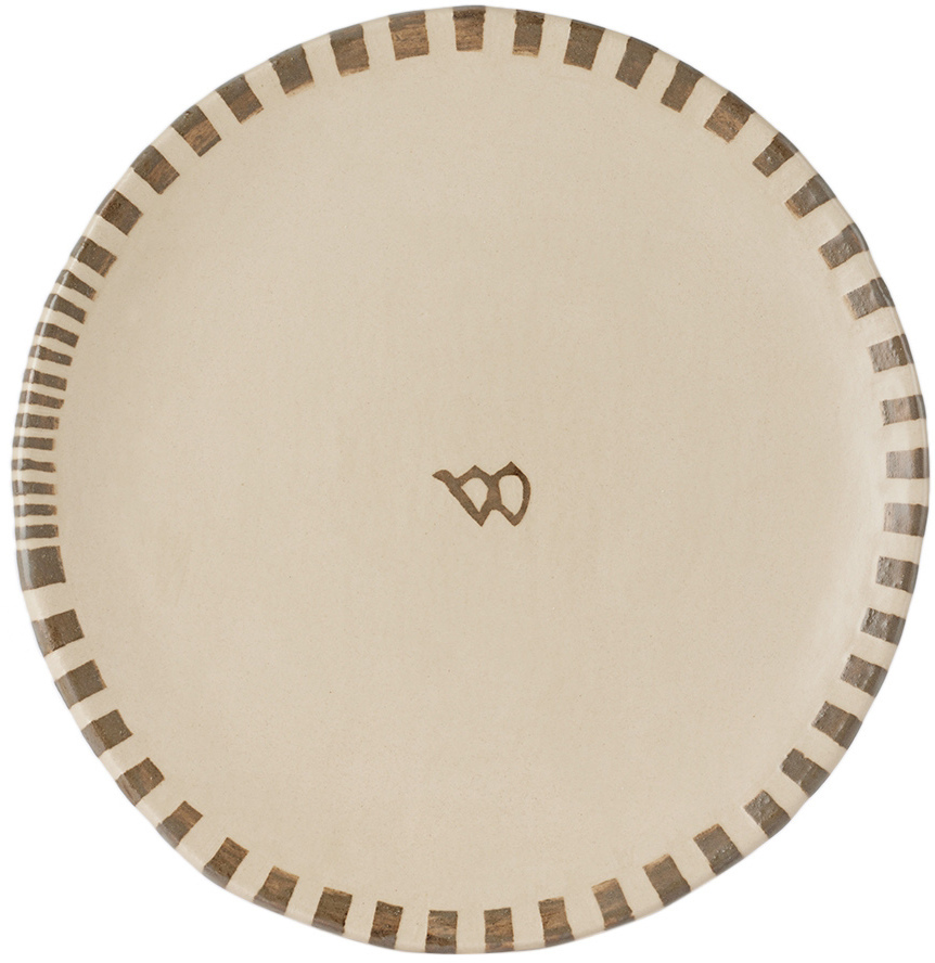 Wretched Flowers Beige Dinner Plate