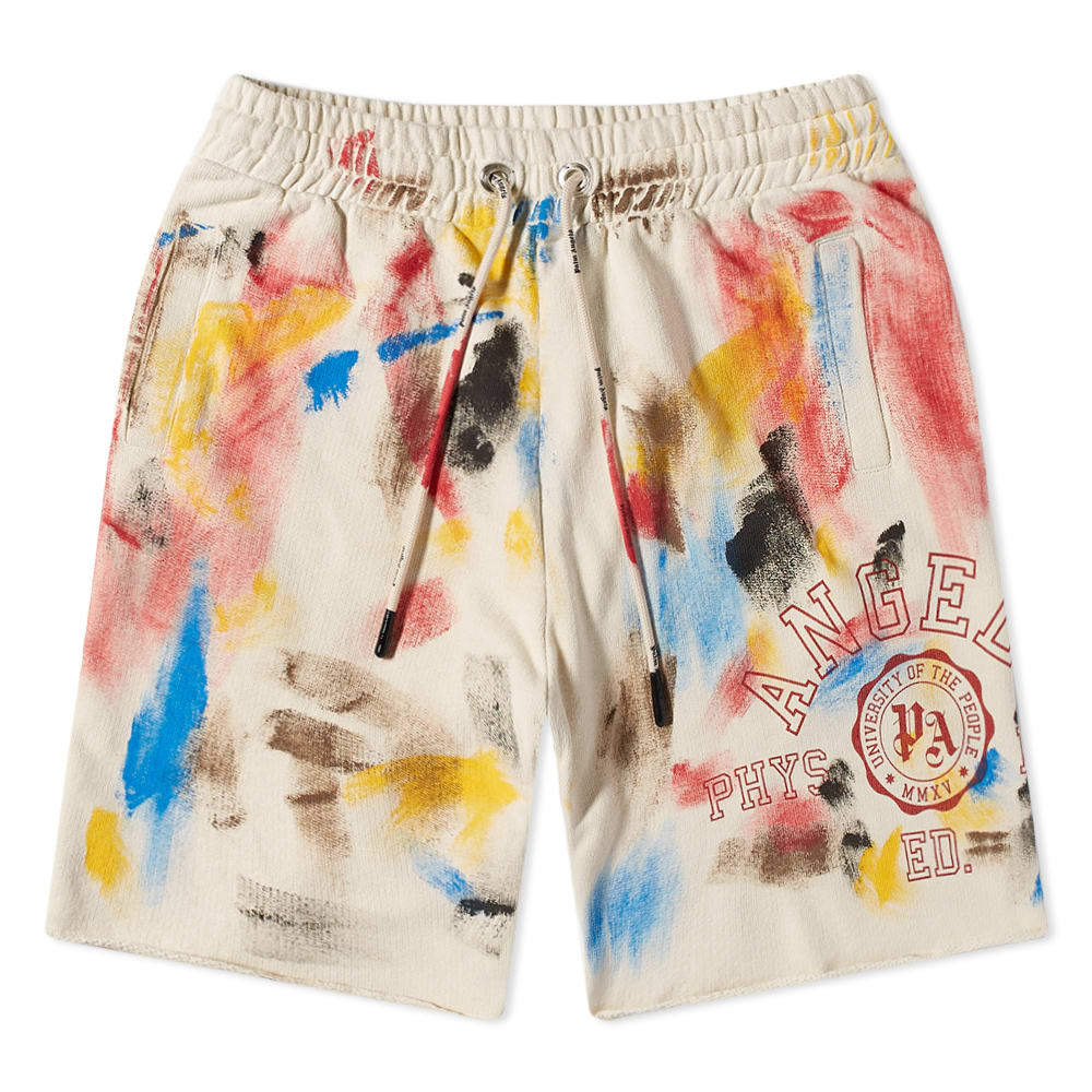 Palm Angels Painted College Logo Sweat Short Palm Angels
