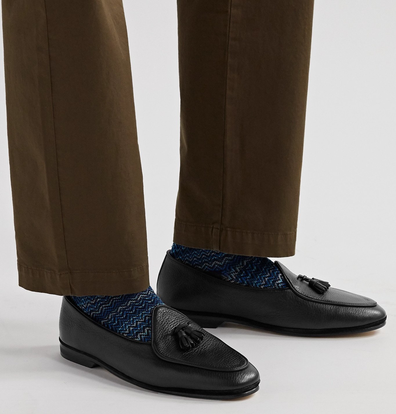 Rubinacci - Marphy Full-Grain Leather Tasselled Loafers - Black Rubinacci