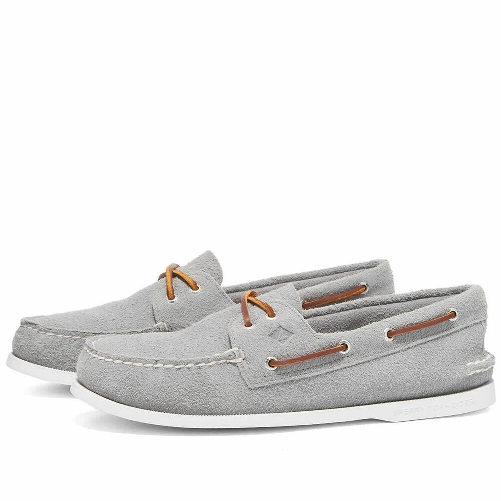 Sperry Men's Authentic Original 2 Eye Suede in Grey Sperry Topsider