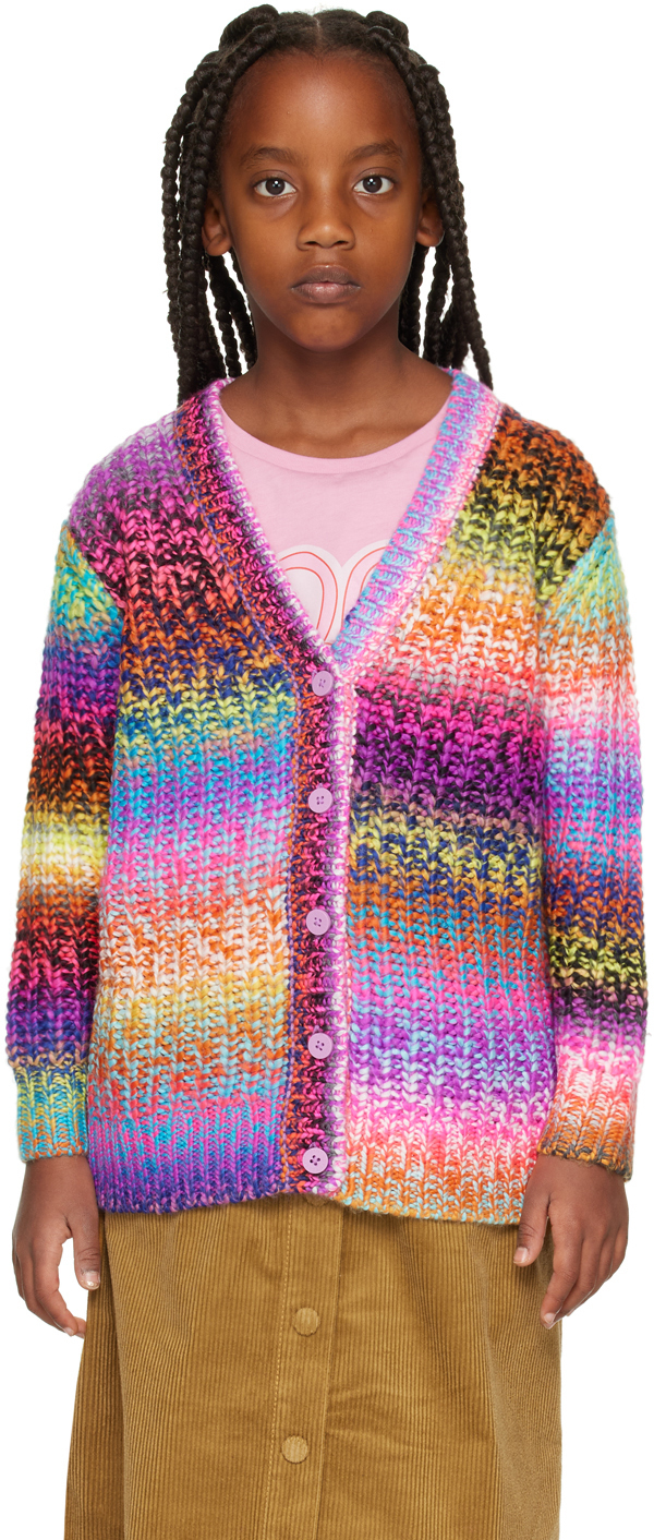 Stella McCartney Kids Multicolor Y-Neck Cardigan Stella McCartney