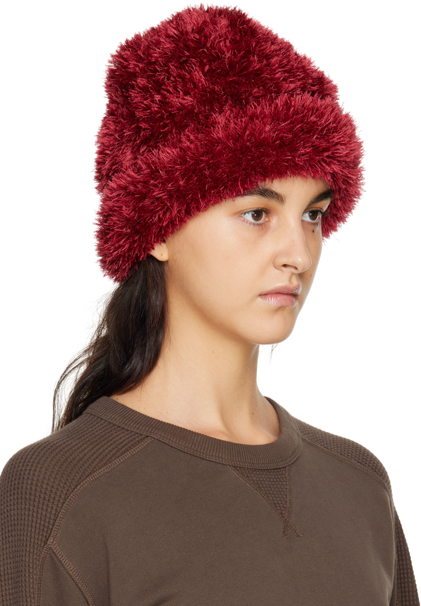 Nicholas Daley Burgundy Fuzzy Beanie Nicholas Daley