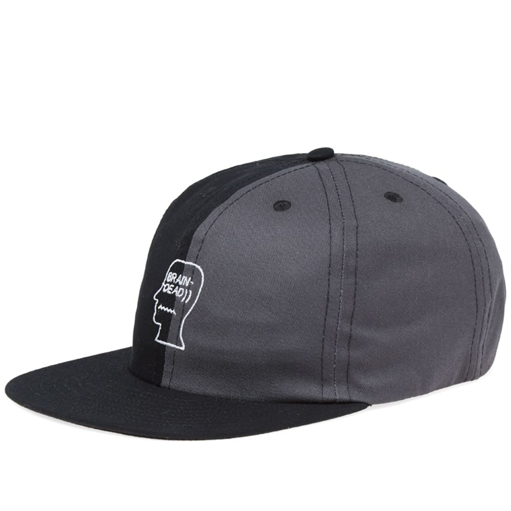 Brain Dead Split Colour Logo Cap Black Brain Dead