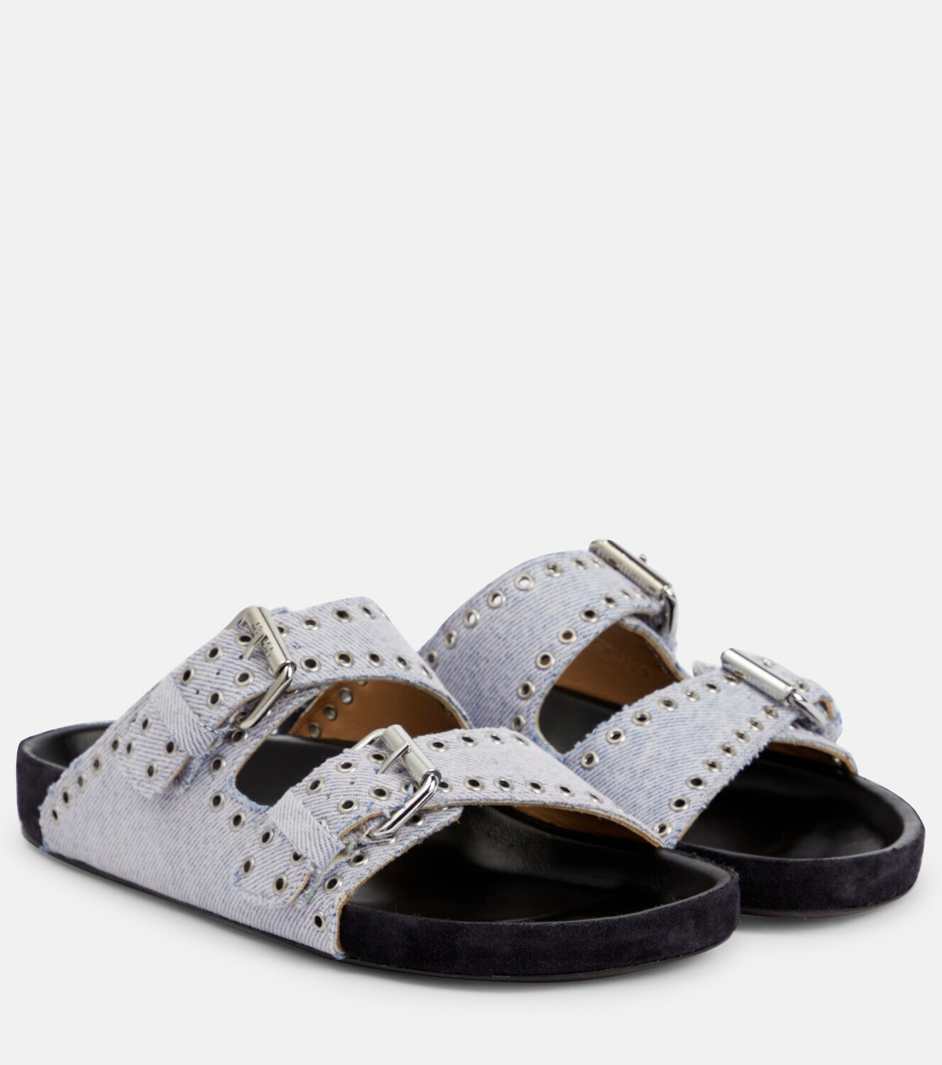 Isabel Marant - Lennyo embellished denim sandals Isabel Marant