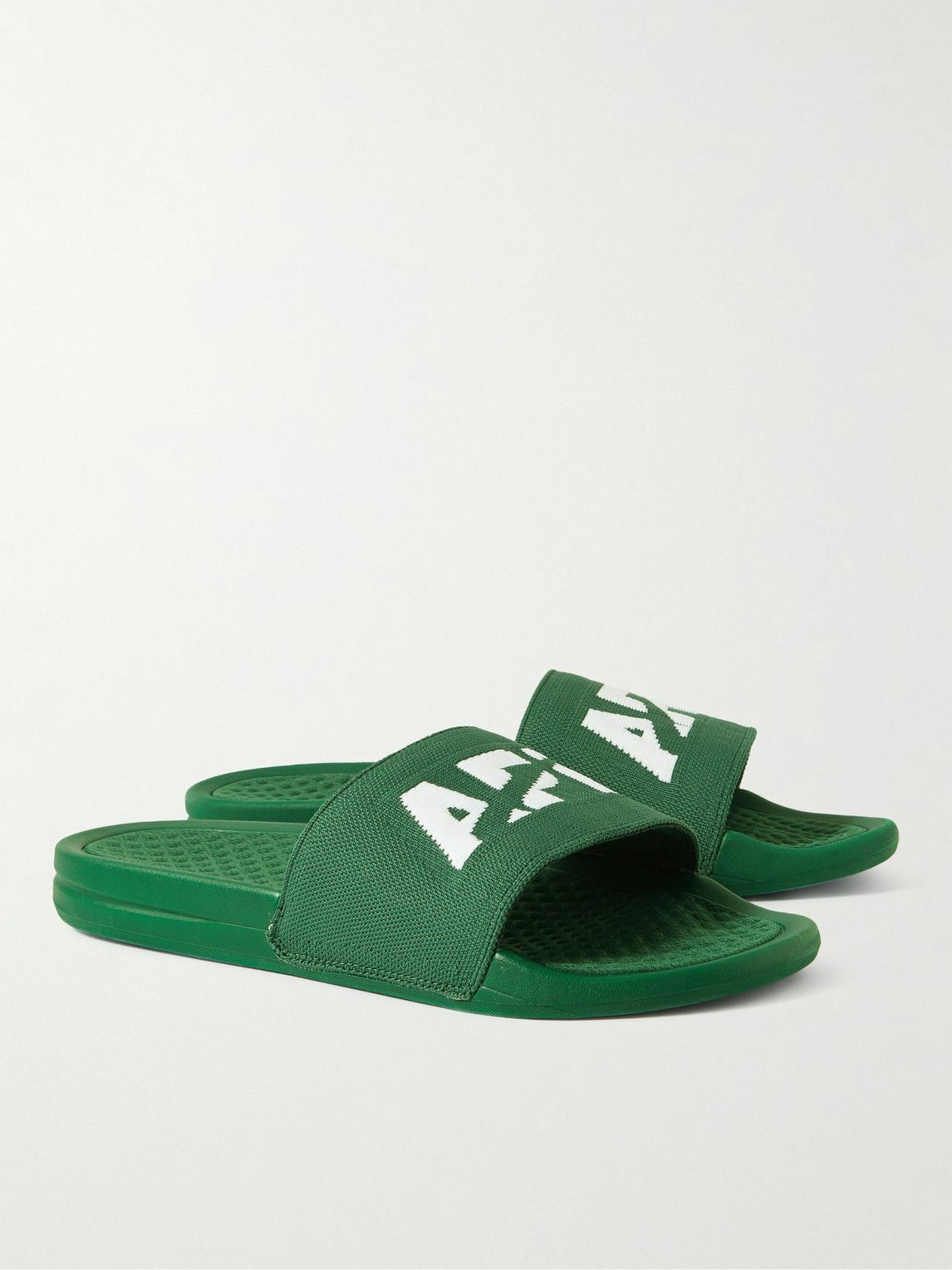 APL Athletic Propulsion Labs - Logo-Embossed TechLoom Slides - Green APL Athletic Propulsion Labs