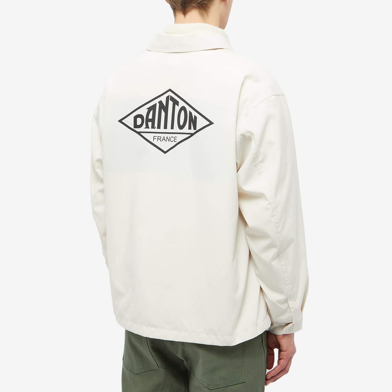 Danton Men's Back Print Coverall Jacket in Ivory Danton