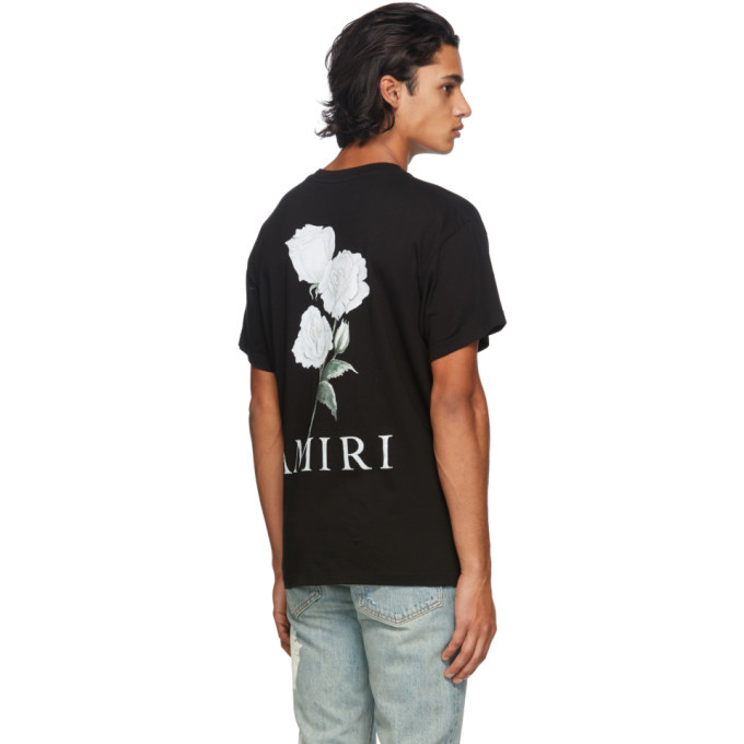 Amiri Black Flowers T-Shirt Amiri