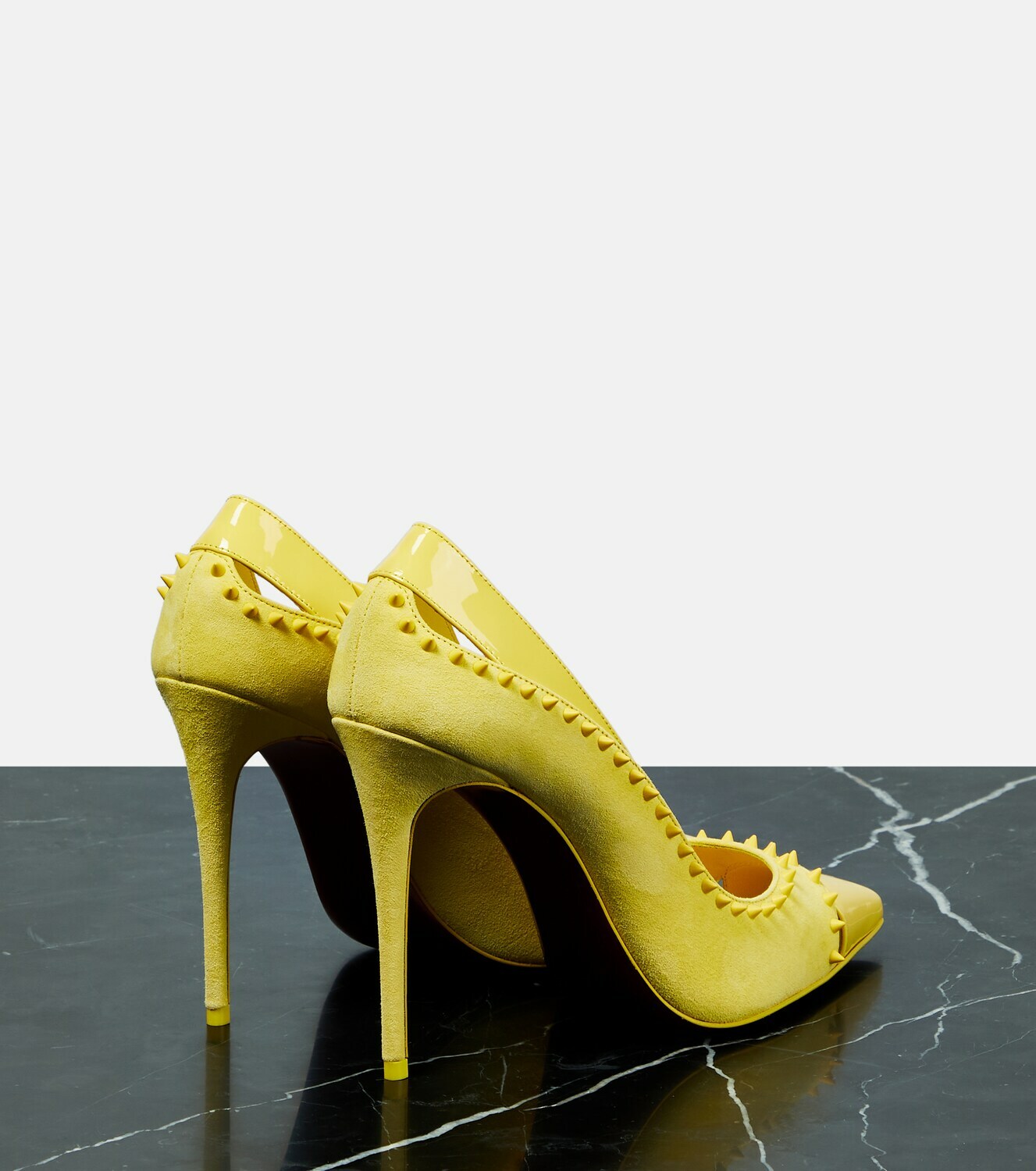 Christian Louboutin - Duvette Spikes 100 suede pumps Christian Louboutin