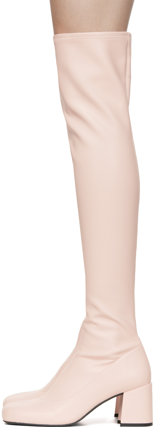 Simon Miller Pink Faux-Leather Tall Mojo Boots Simon Miller