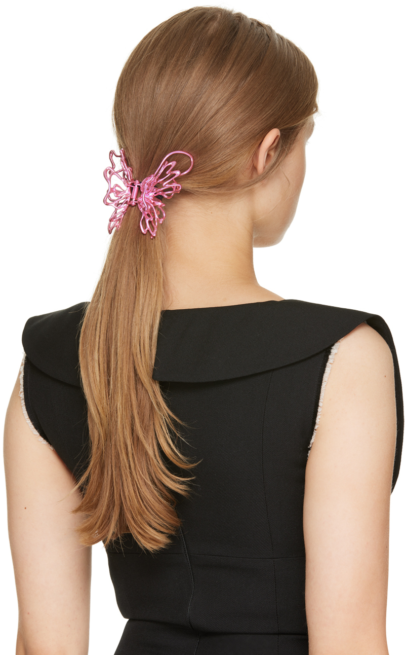 YVMIN Pink Liquified Butterfly Hair Clip YVMIN