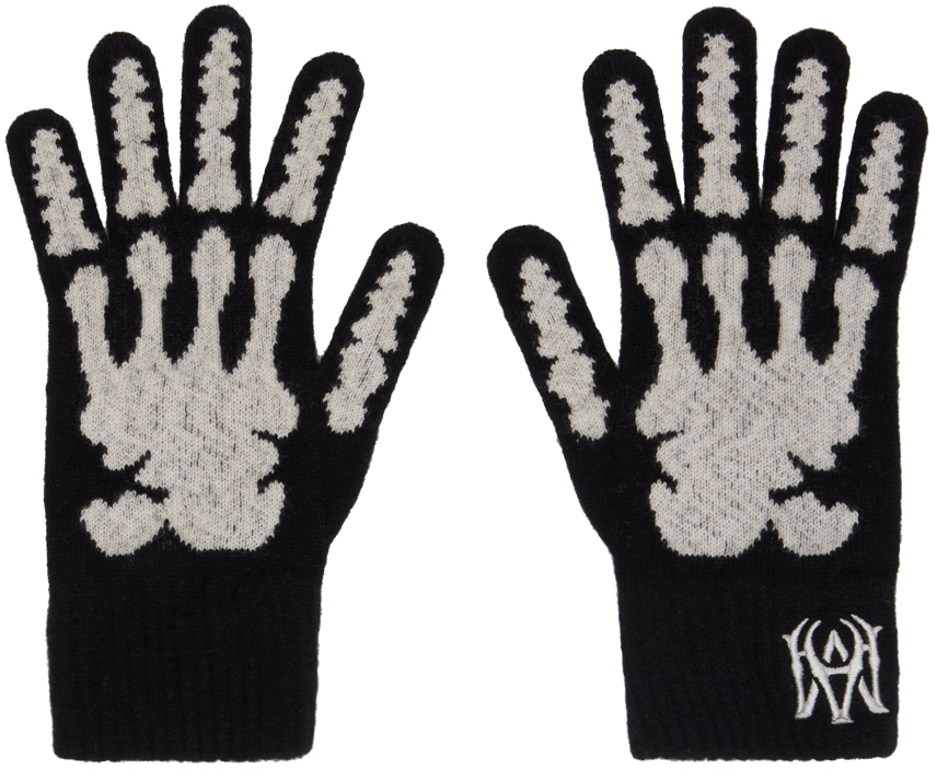 AMIRI Black Skeleton Gloves Amiri