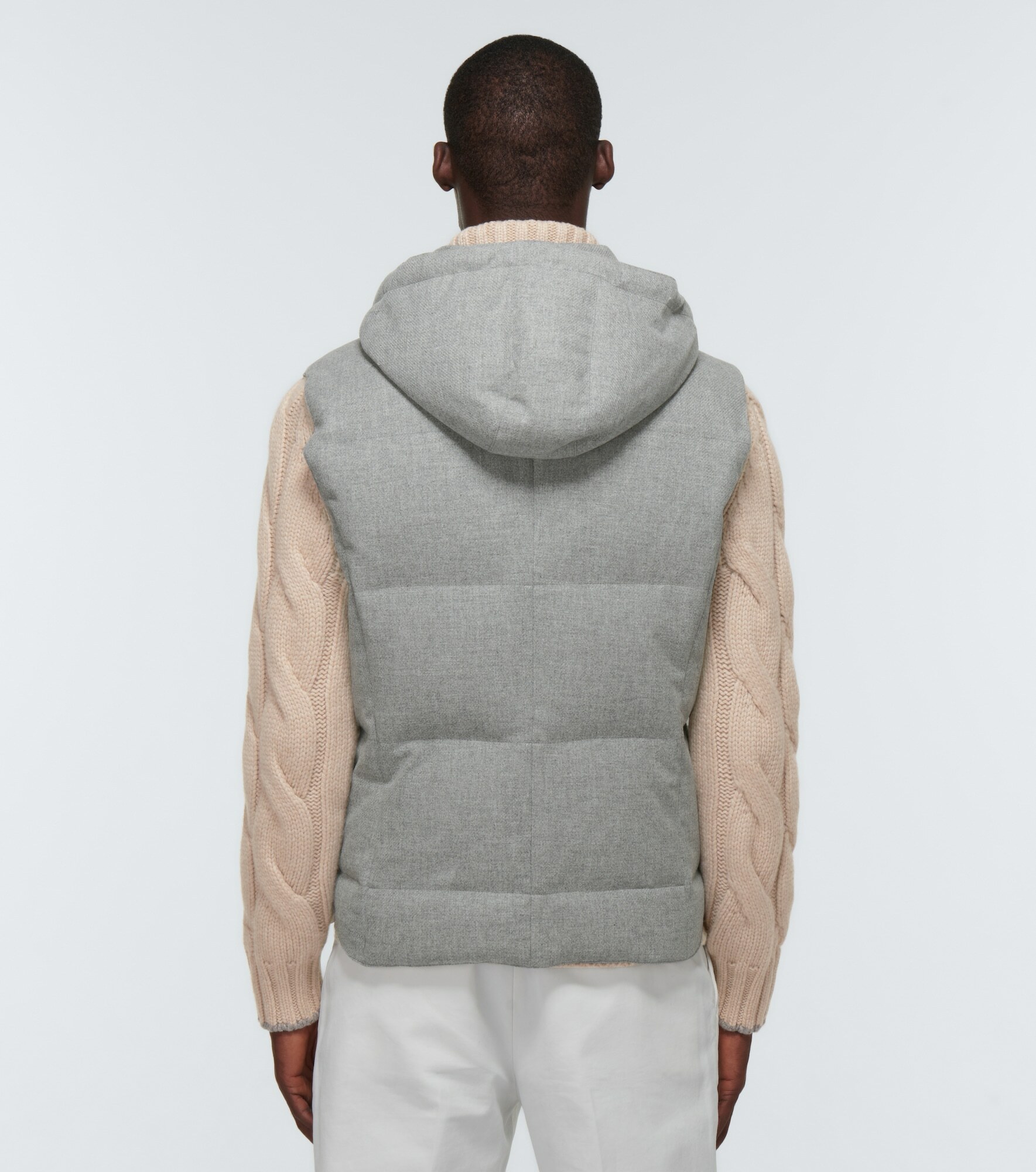 Brunello Cucinelli - Wool, silk and cashmere down vest Brunello Cucinelli