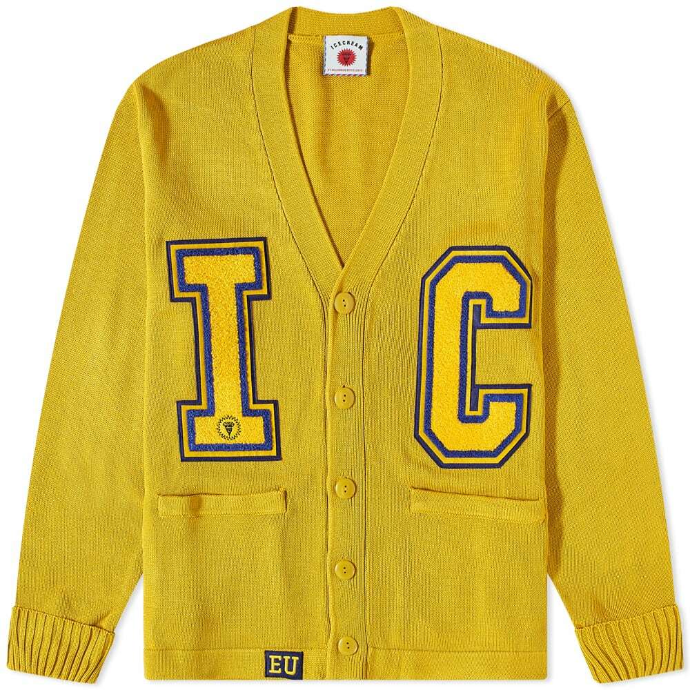 ICECREAM Men's Collegiate Cardigan in Yellow ICECREAM
