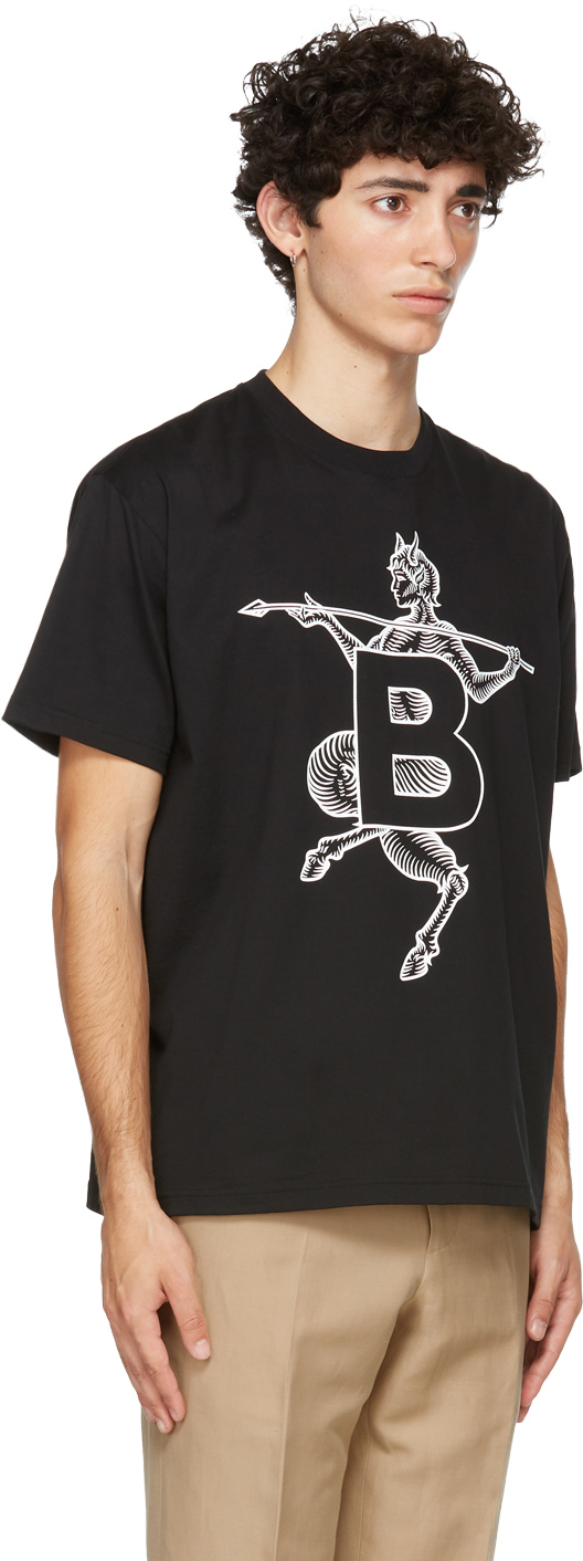 Burberry Black Mythical Alphabet Large 'B' T-Shirt Burberry