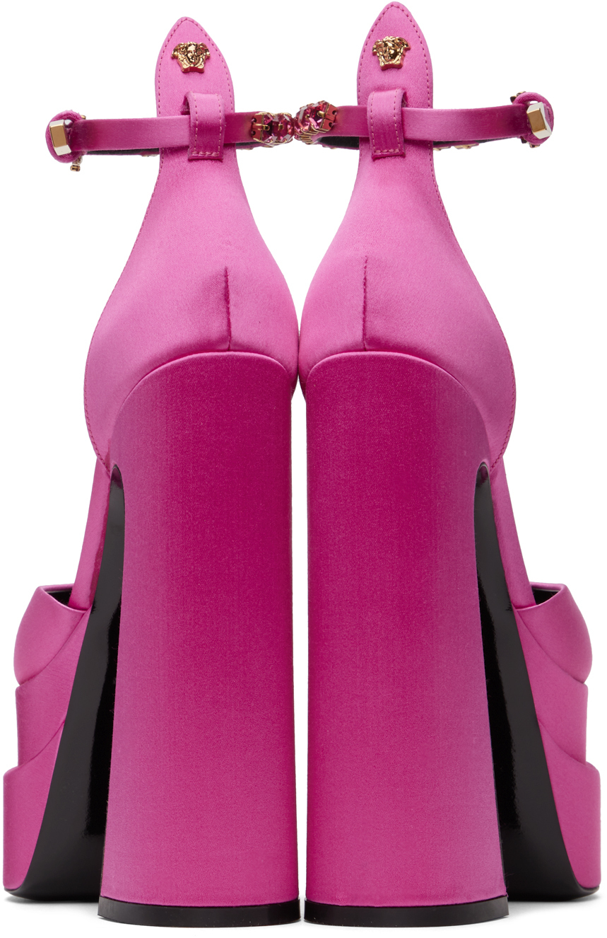 Versace Pink Aevitas Platform Heels Versace