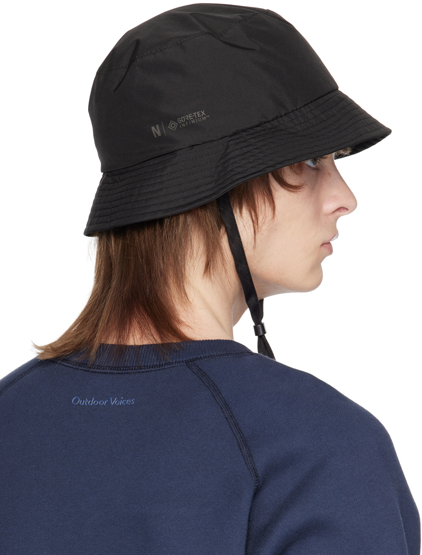 Norse Projects Black Chin Strap Bucket Hat Norse Projects