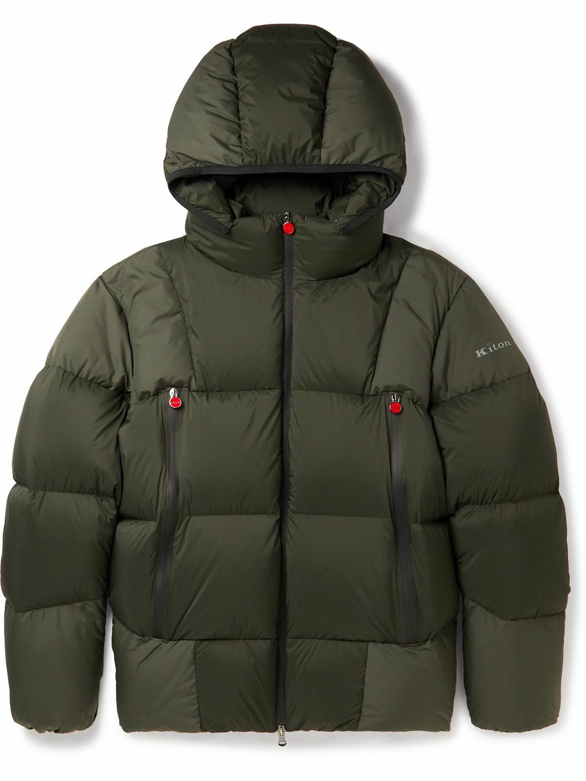 Kiton - Quilted Shell Hooded Down Jacket - Green Kiton