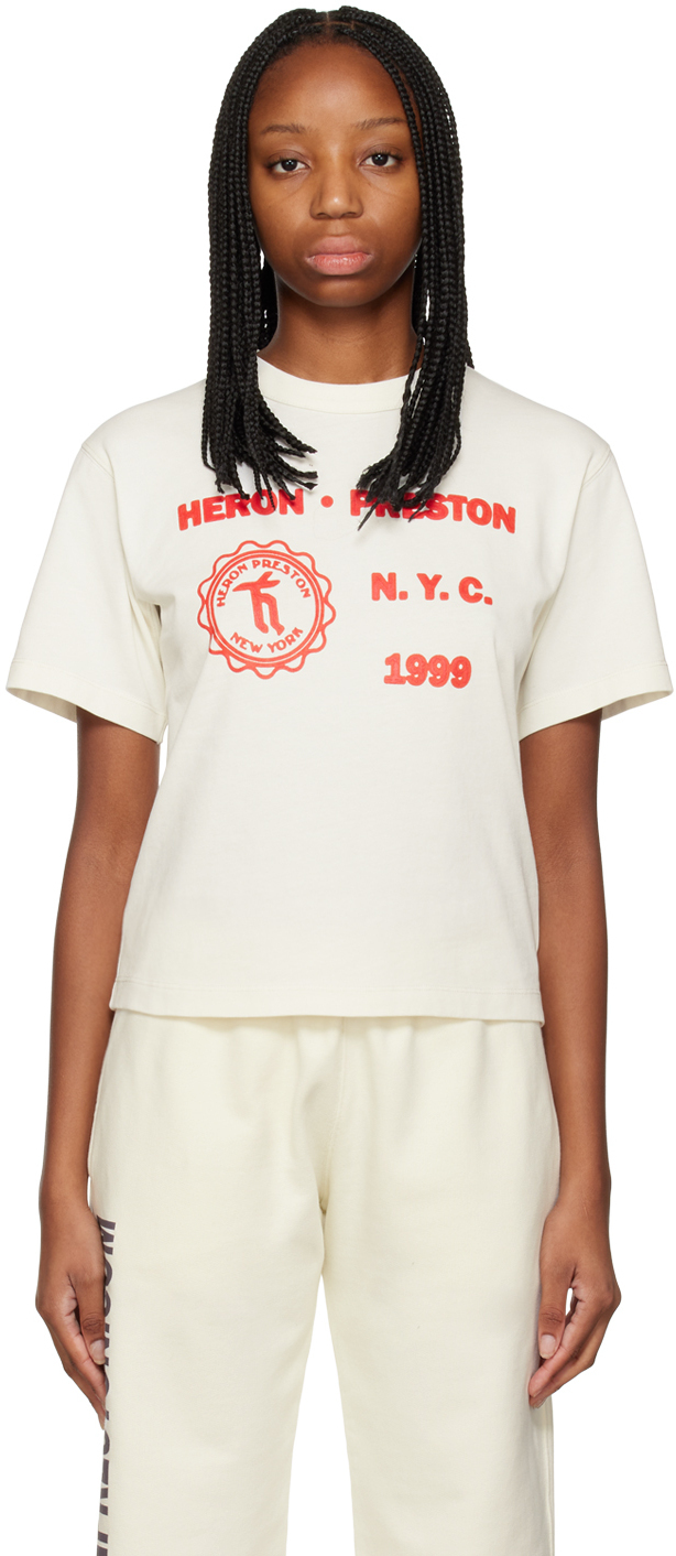 Heron Preston White Medieval Heron T-Shirt Heron Preston