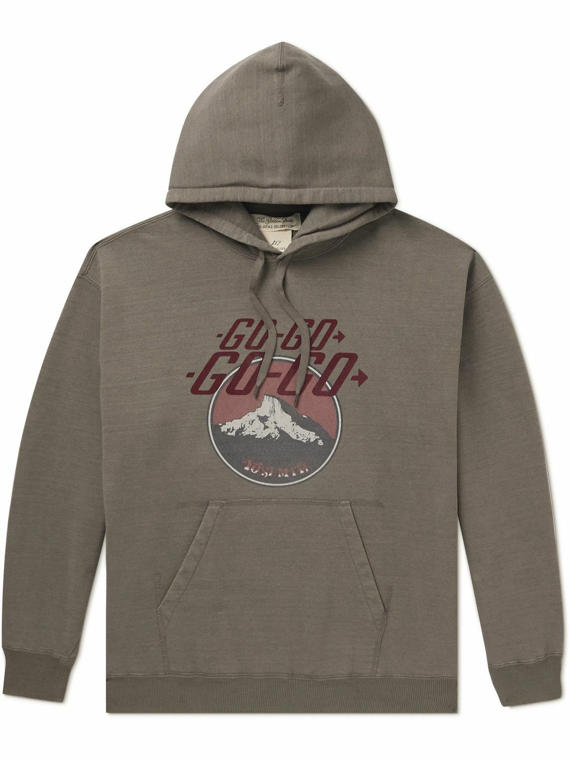 Remi Relief - Printed Cotton-Jersey Hoodie - Gray Remi Relief