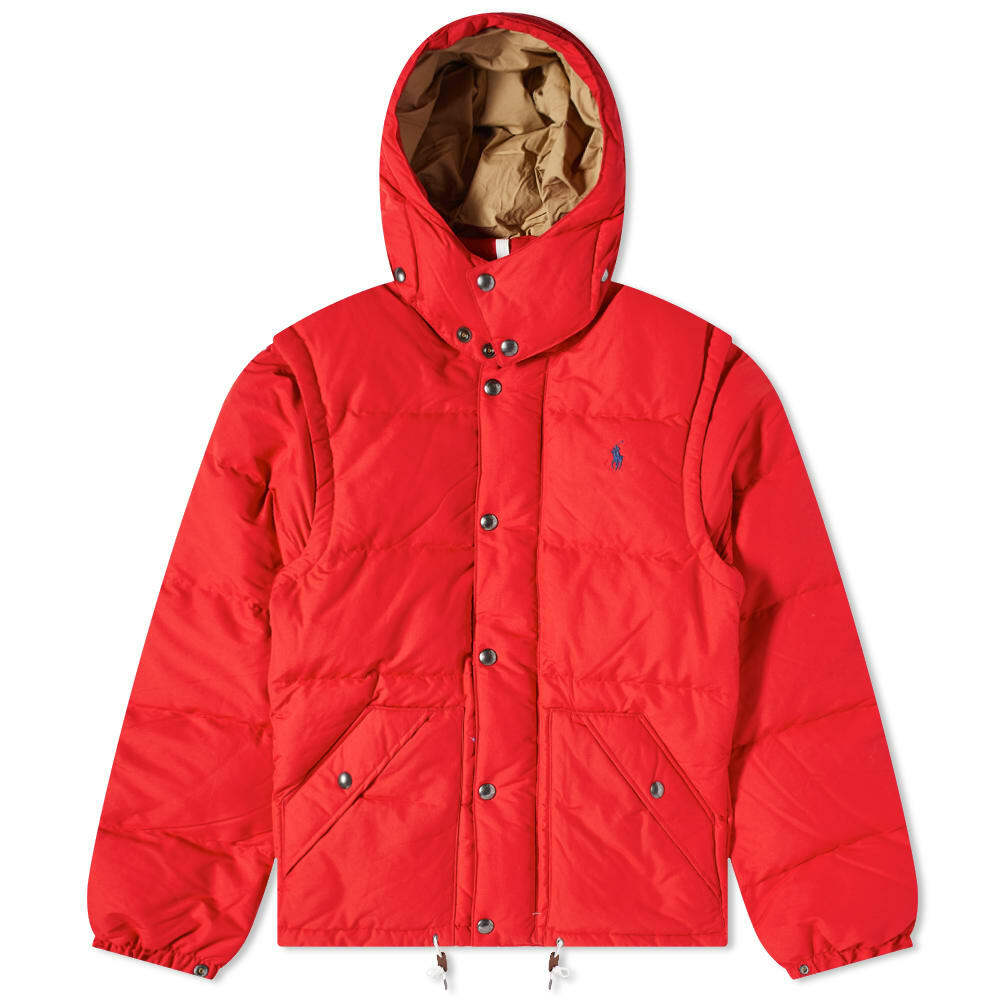 Polo Ralph Lauren Men's Removable Sleeve Down Jacket in Red Polo Ralph ...