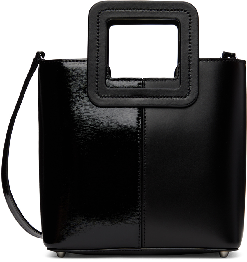 Staud Black Mini Shirley Split Bag Staud