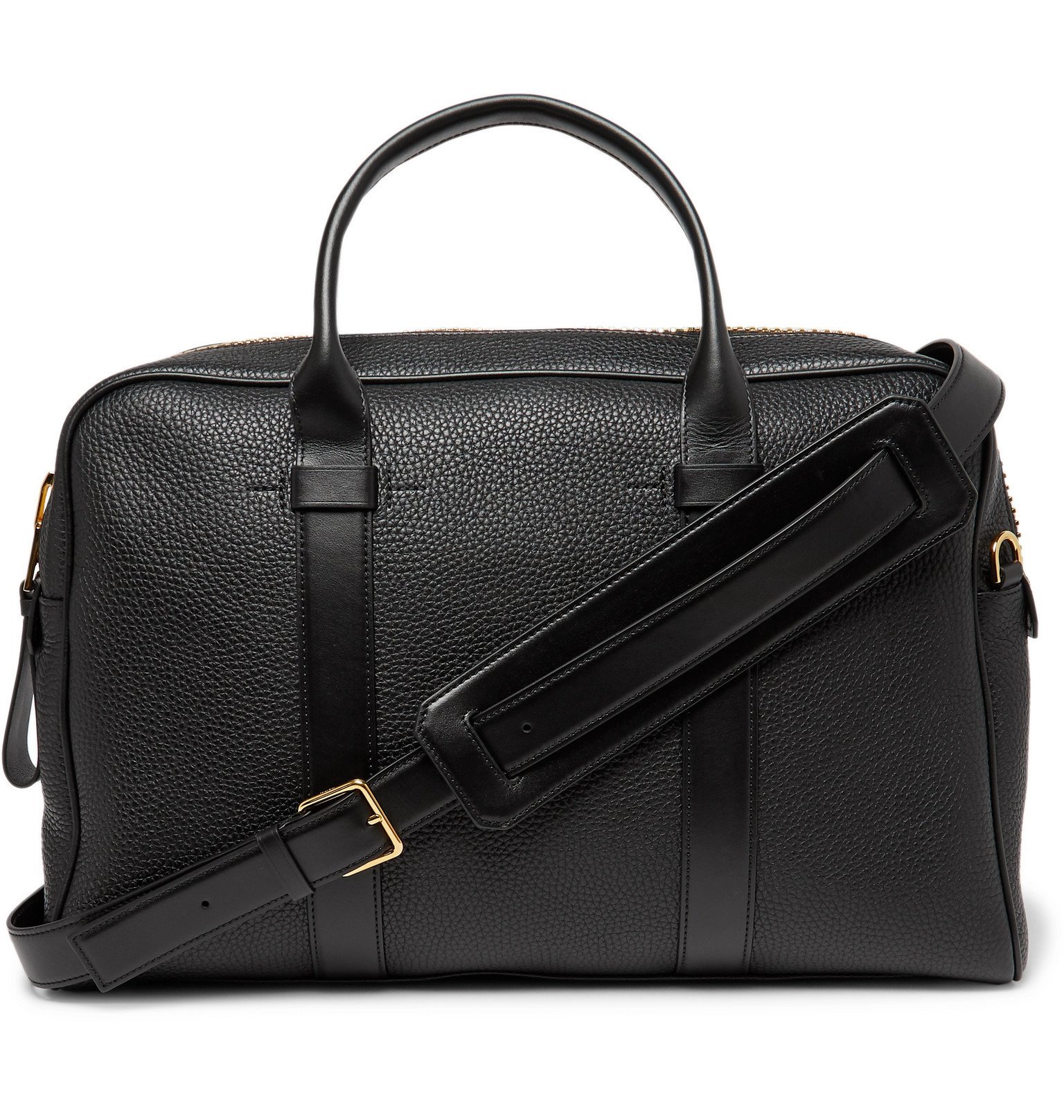 TOM FORD - Full-Grain Leather Briefcase - Black TOM FORD