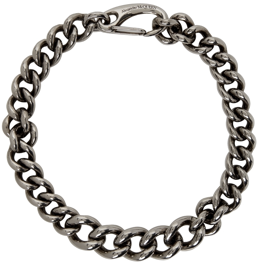 Alexander McQueen Silver Chain Necklace Alexander McQueen