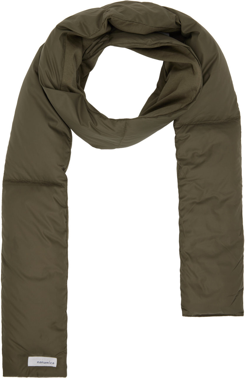 Nanamica Khaki Down Muffler Scarf Nanamica