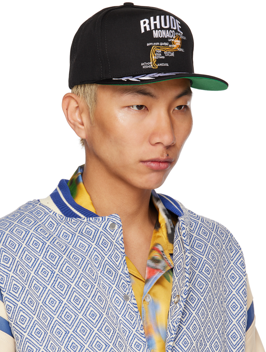 Rhude Black Monaco Souvenir Cap Rhude