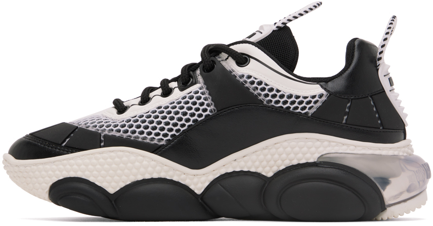 Moschino Black & White Bubble Teddy Shoes Moschino