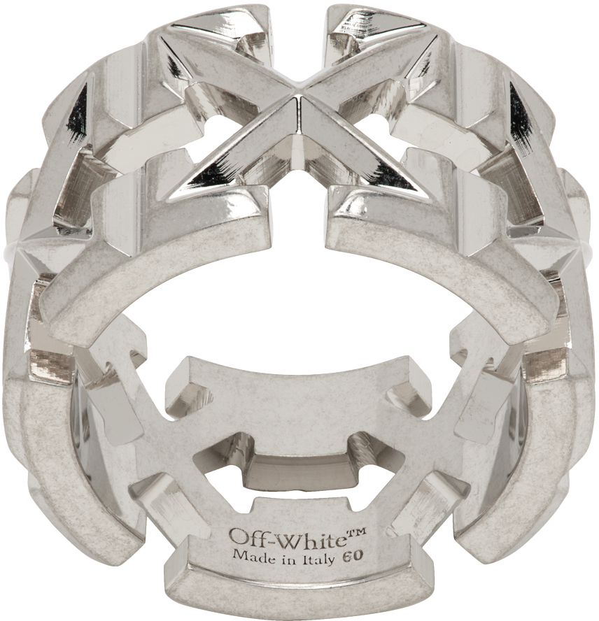 Off-White Silver Multi Arrow Ring Off-White