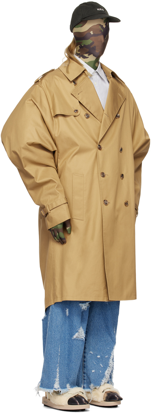 Doublet Beige Invisible Trench Coat Doublet
