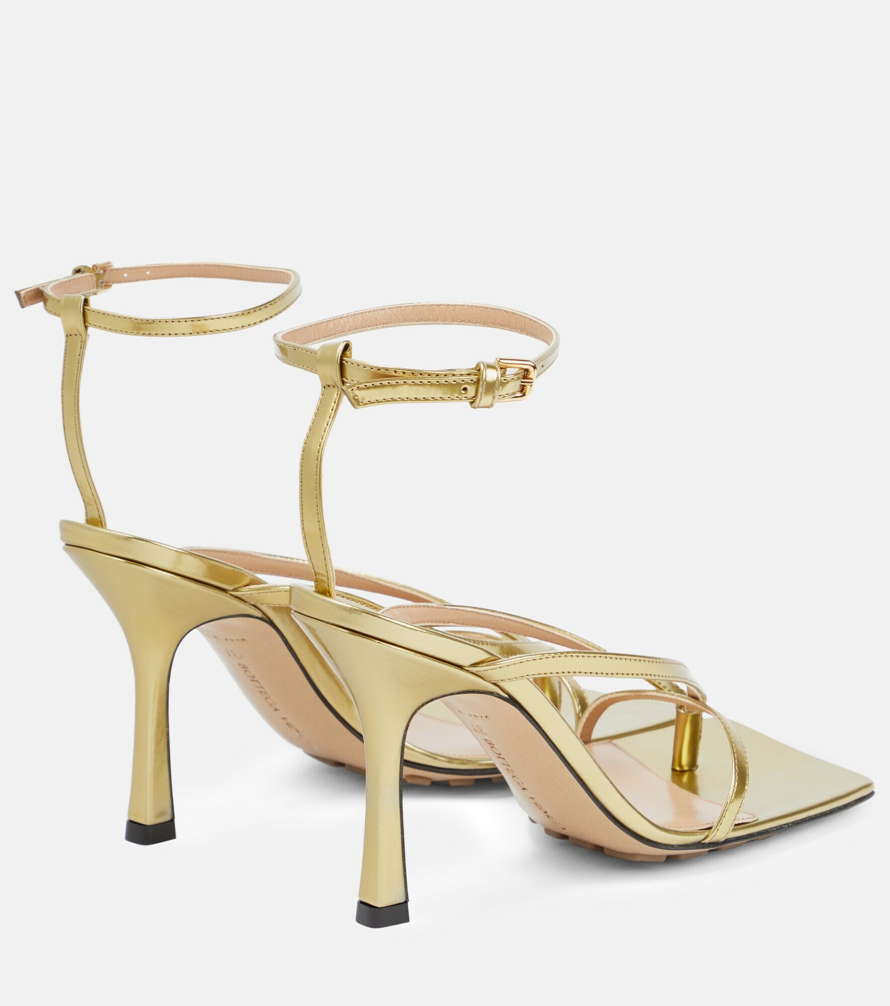 Bottega Veneta - Stretch metallic leather sandals Bottega Veneta