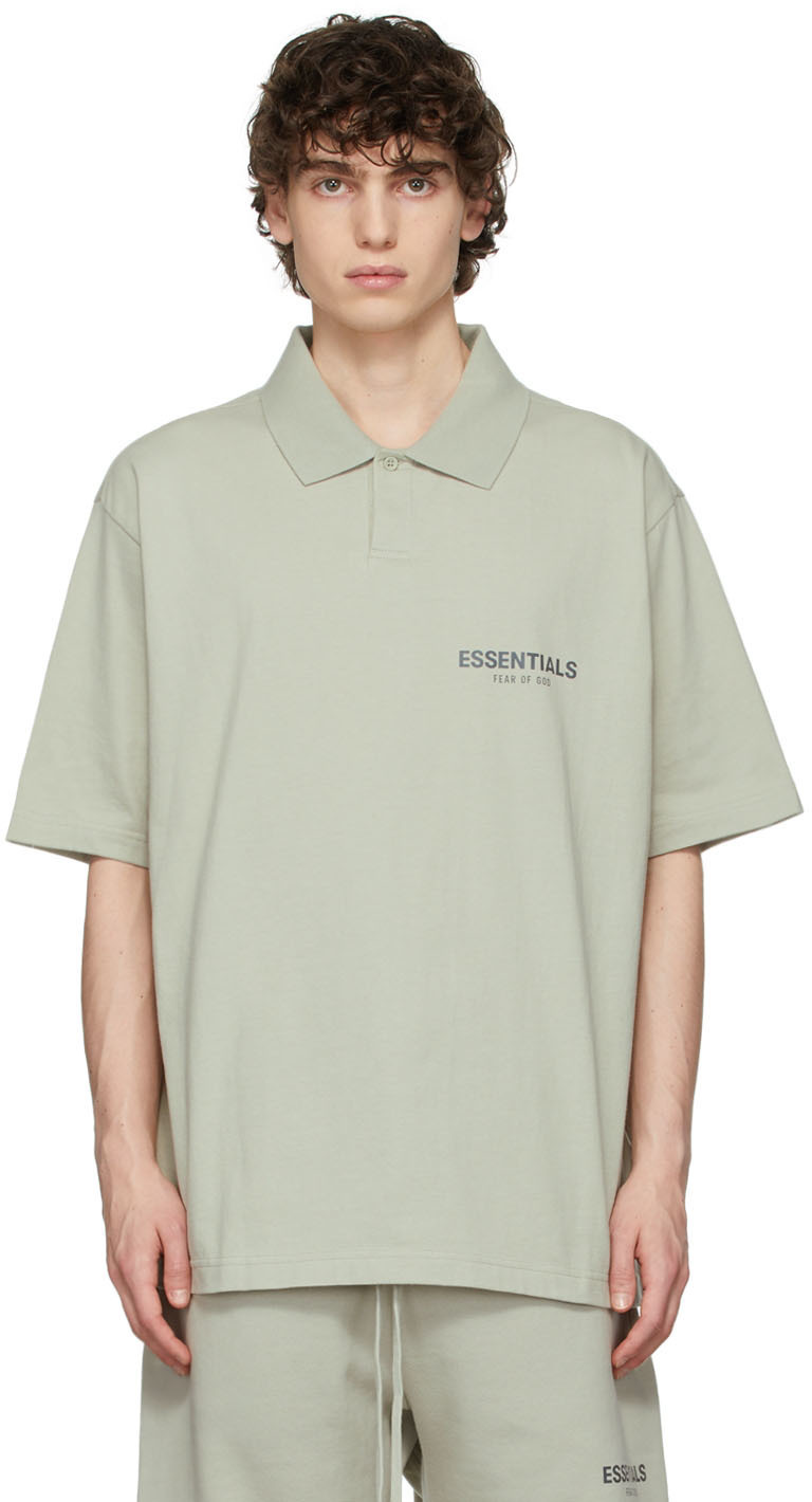 Essentials Green Jersey Polo