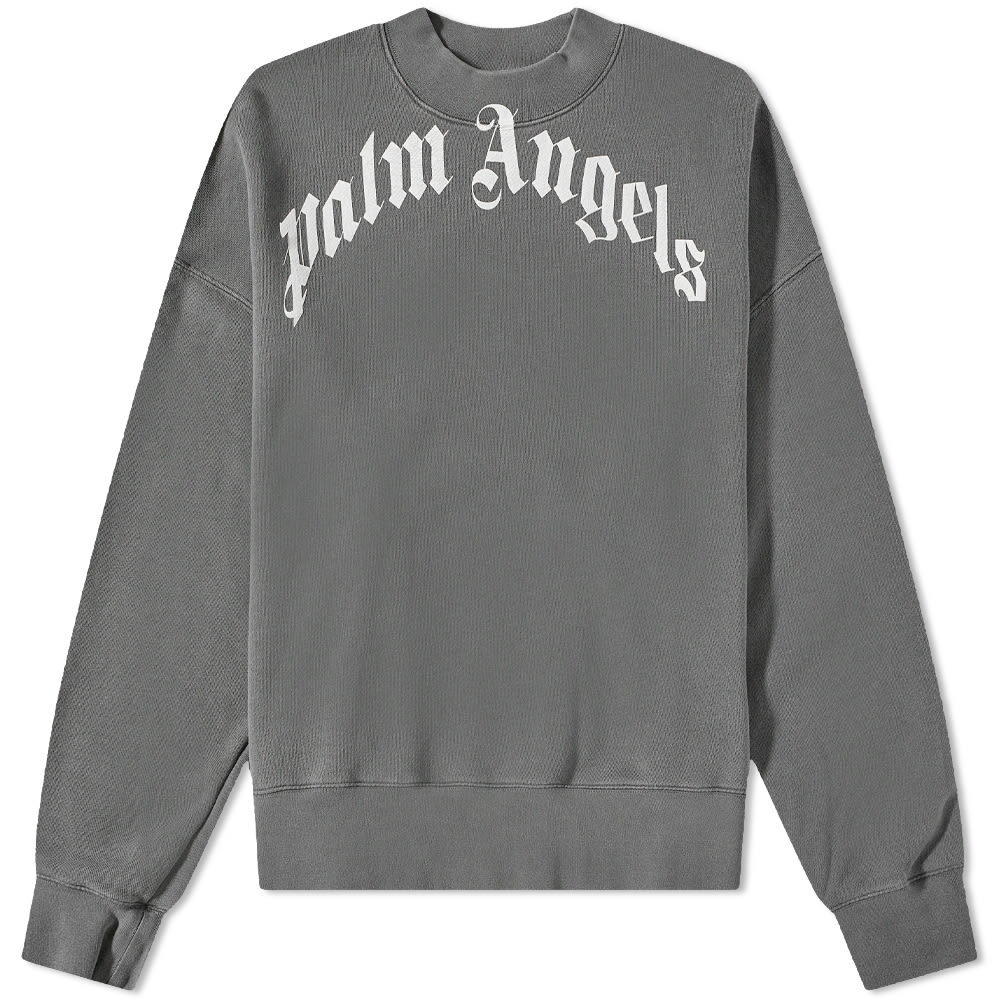 Palm Angels Curved Logo Crew Sweat Palm Angels