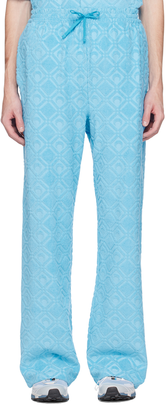 Marine Serre Blue Moon Sponge Lounge Pants Marine Serre
