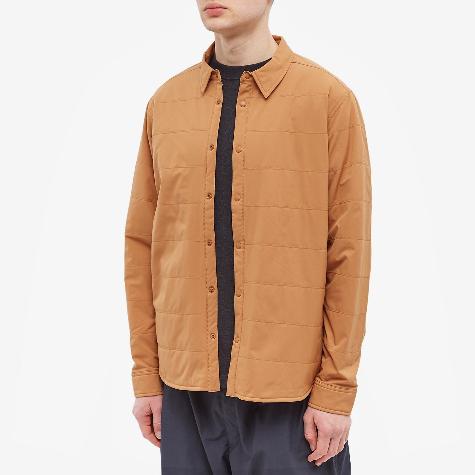 Snow Peak Men's Flexible Insulated Overshirt in Brown Snow Peak
