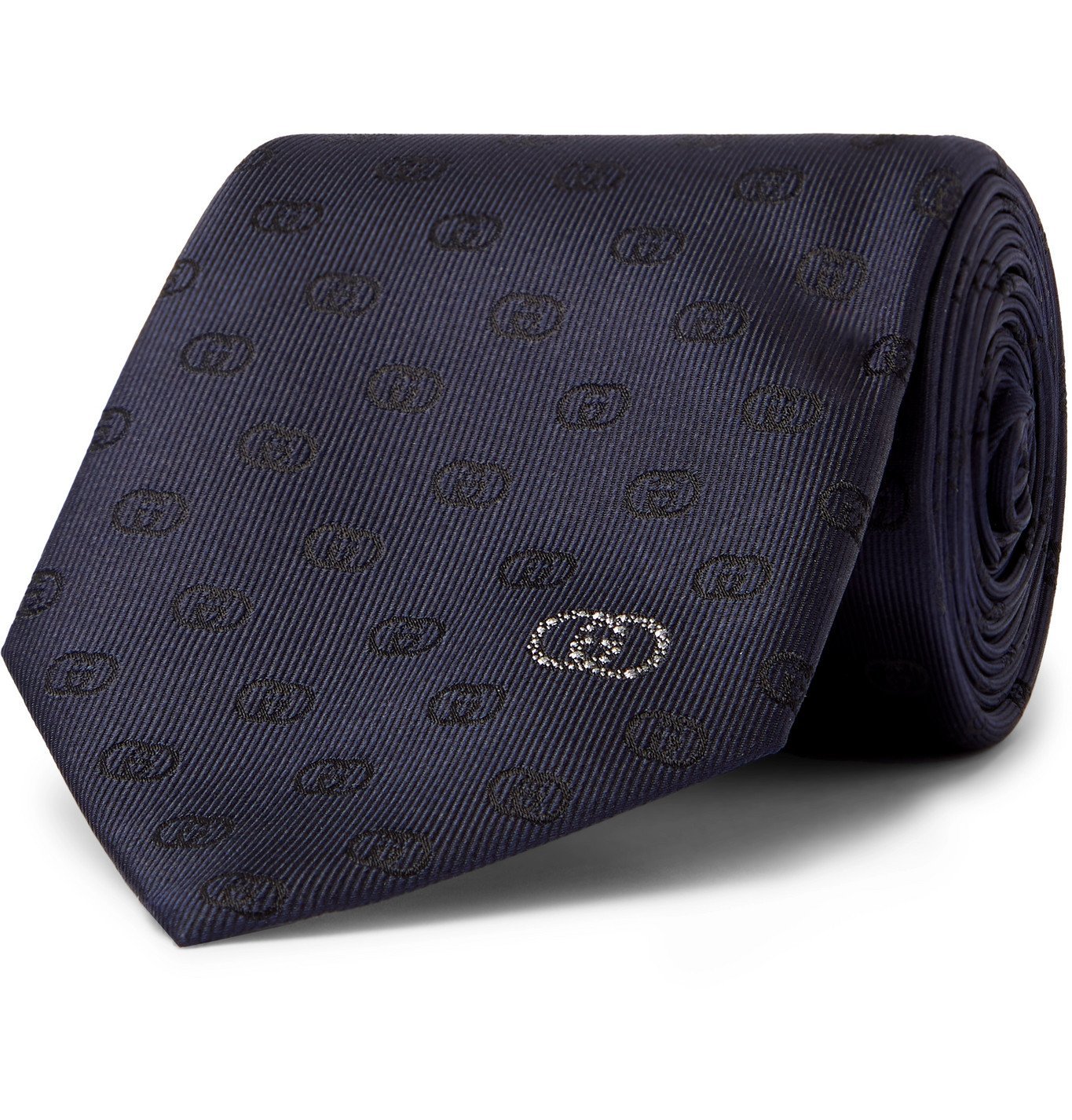 GUCCI - 7cm Logo-Jacquard Silk-Blend Tie - Blue Gucci