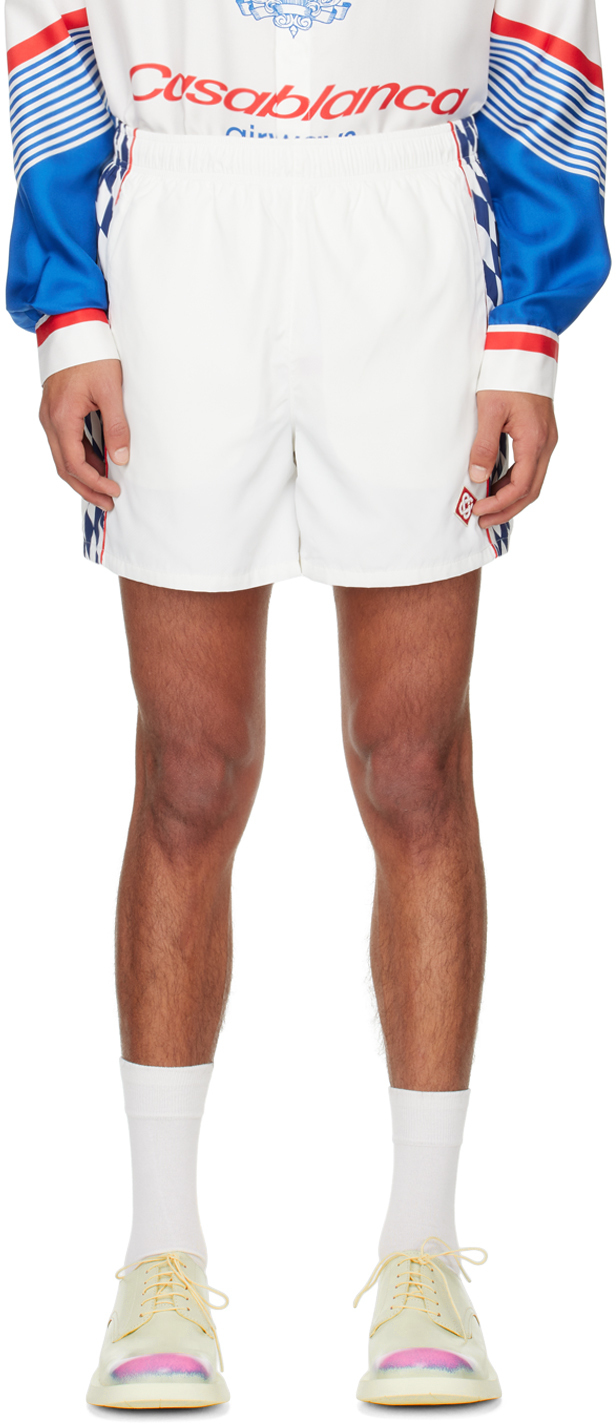 Casablanca White Casablanca Par Avion Shorts Casablanca