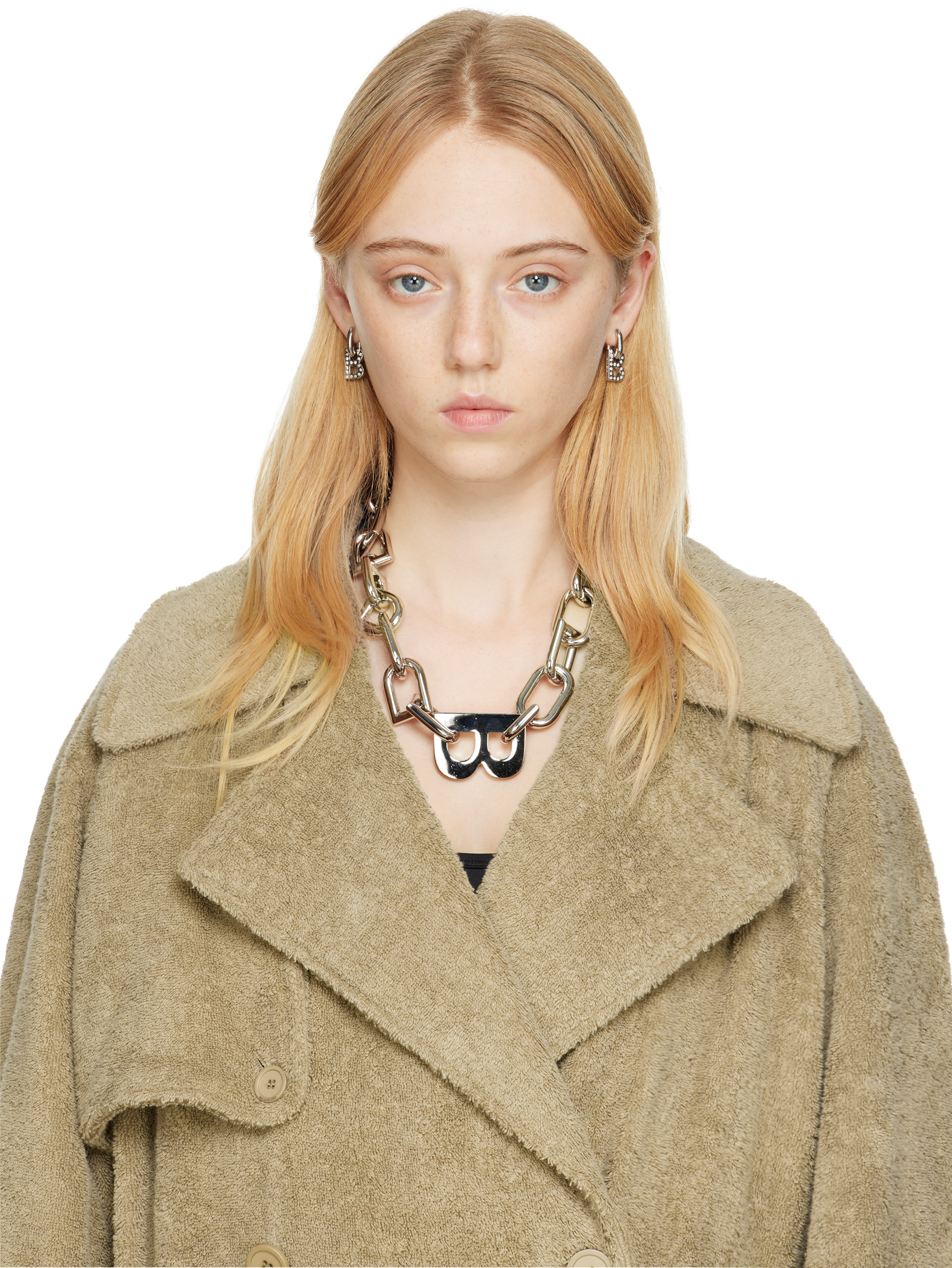 Balenciaga Silver XXL B Chain Necklace Balenciaga
