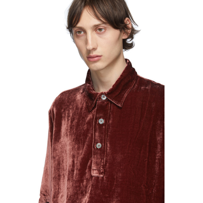 Our Legacy Red Velvet Piquet Polo Our Legacy