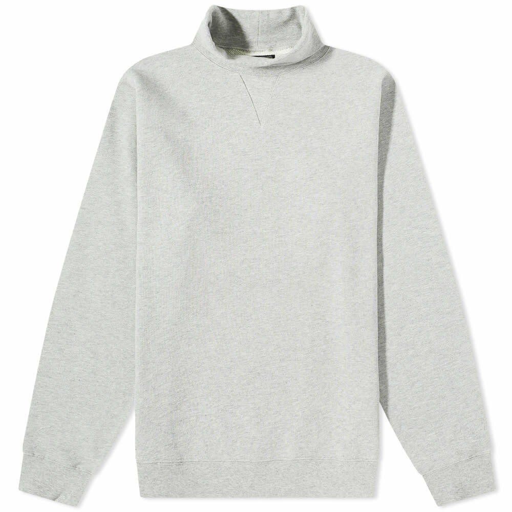 Beams Plus Men's Turtleneck Crew Sweat in Grey Beams Plus