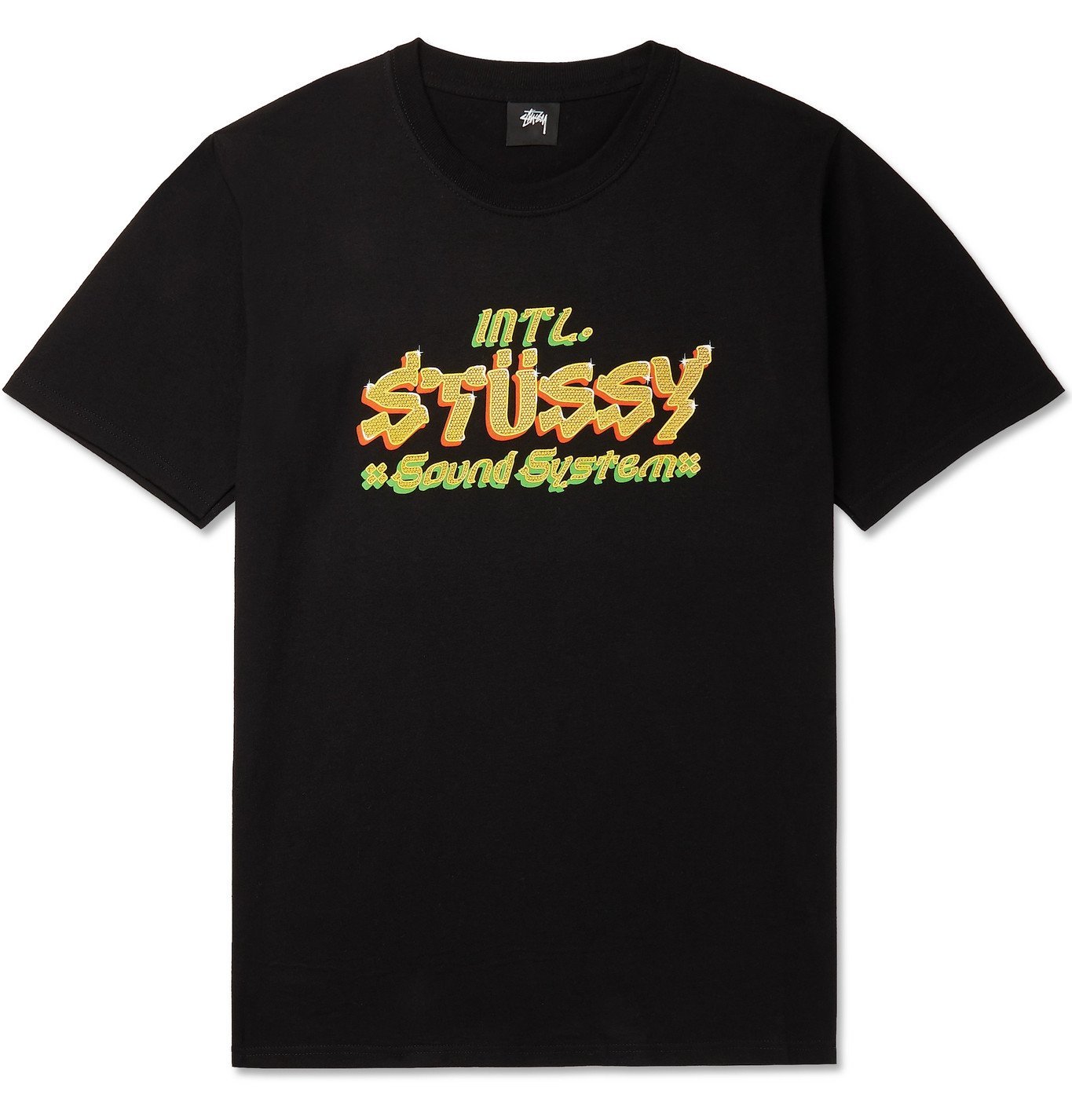 Stüssy - Logo-Print Cotton-Jersey T-Shirt - Black Stussy