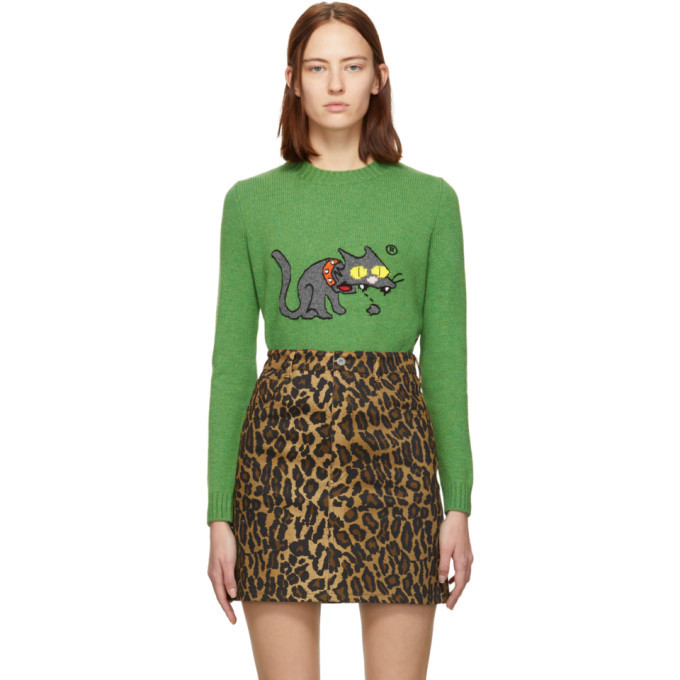 Miu Miu Green The Simpsons Edition Wool Scratchy Sweater Miu Miu