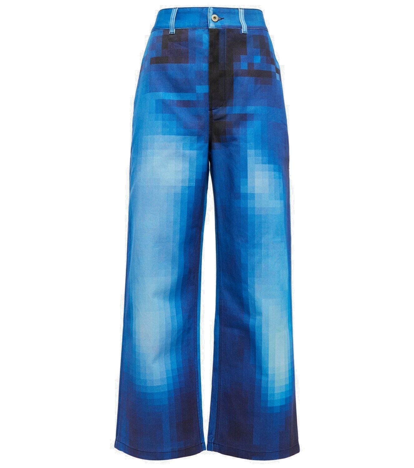 Loewe - Pixelated high-rise straight jeans Loewe