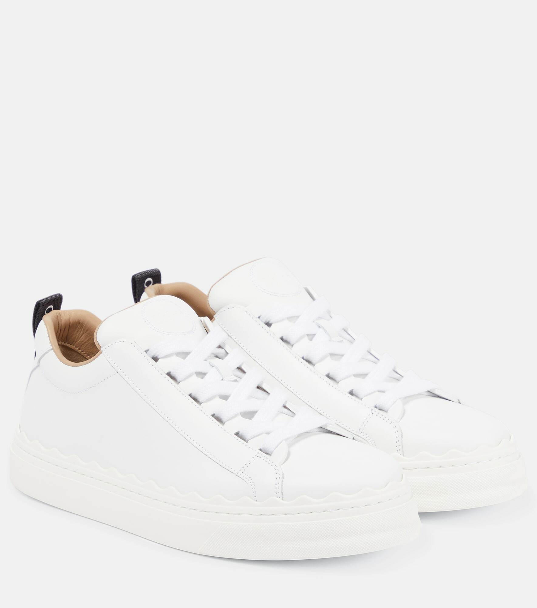 Chloe - Lauren leather sneakers Chloe