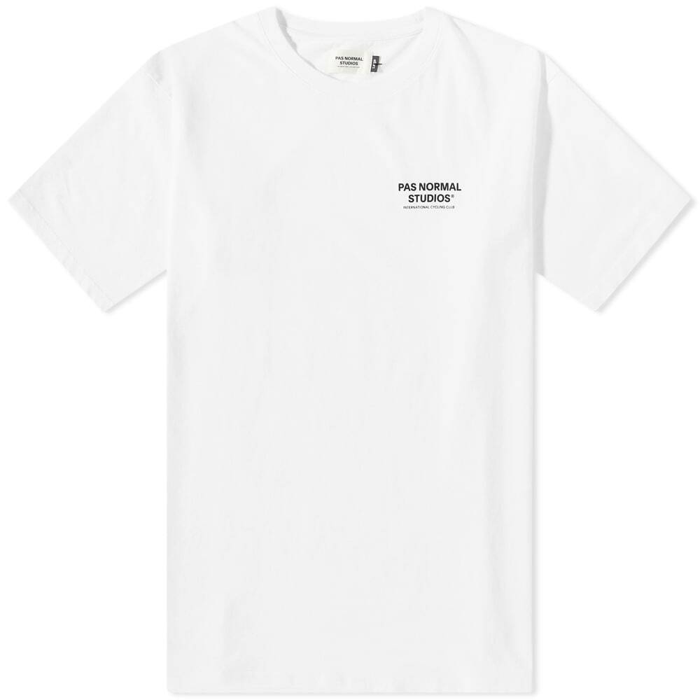Pas Normal Studios Men's Off-Race PNS T-Shirt in White Pas Normal Studios