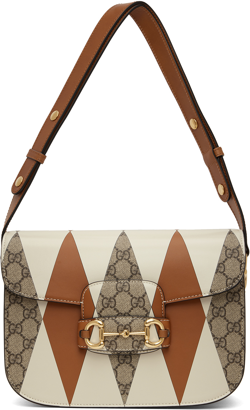 Gucci Beige & Brown Small Horsebit 1955 Bag Gucci