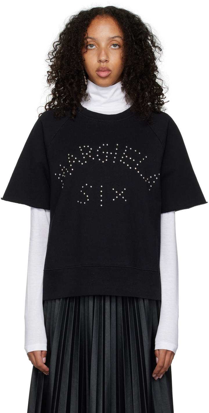 MM6 Maison Margiela Black Studded Sweatshirt MM6 Maison Margiela